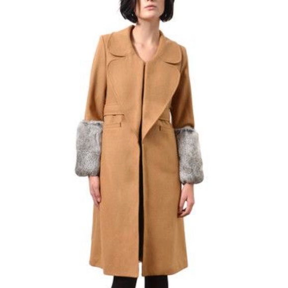 Timo Weiland | Jackets & Coats | Timo Weiland Tan Wool Blend Coat No Fuzzy Sleeve | Poshmark